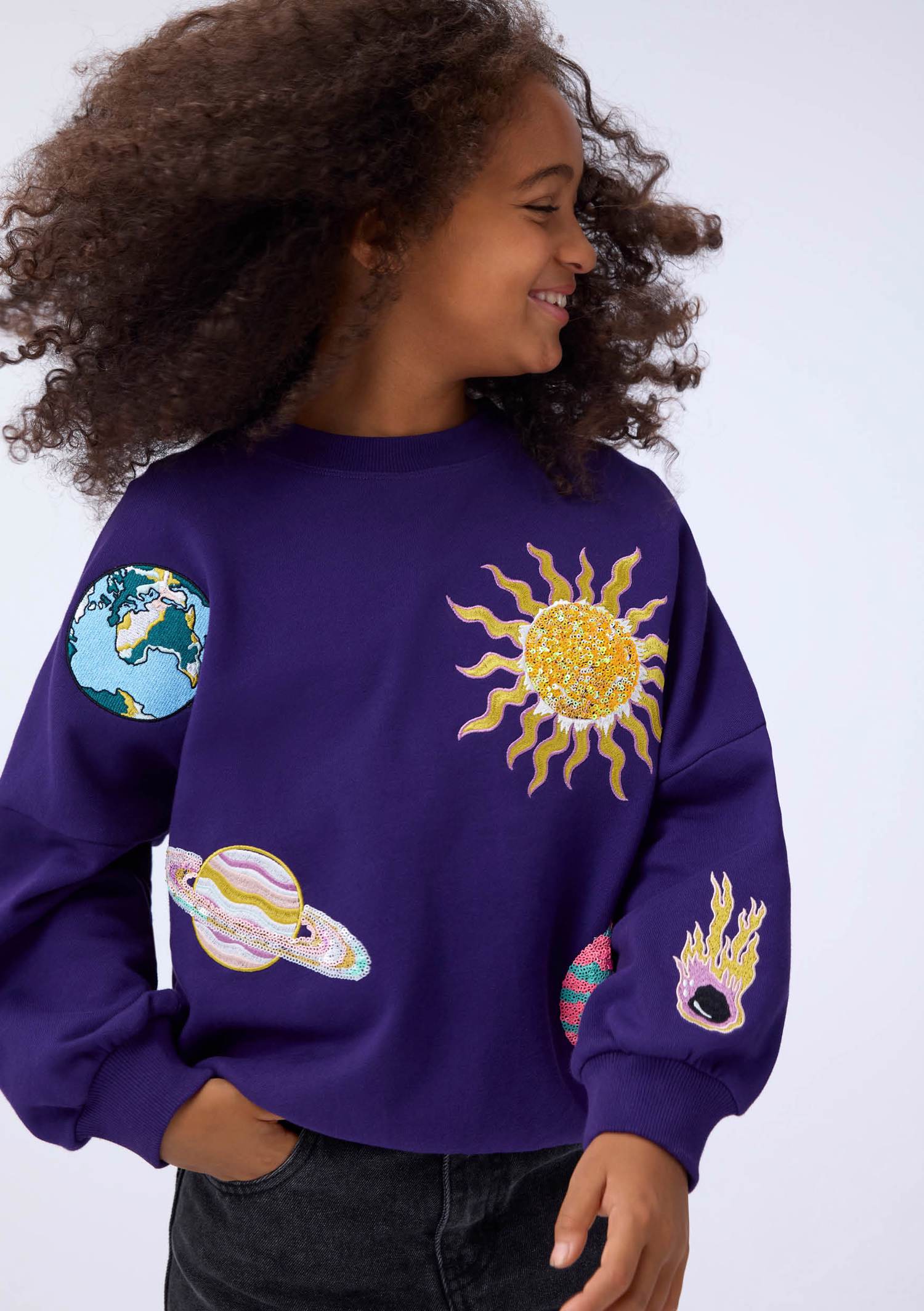 Marika Sweatshirt, Sparkle Space – Little Bird Denver