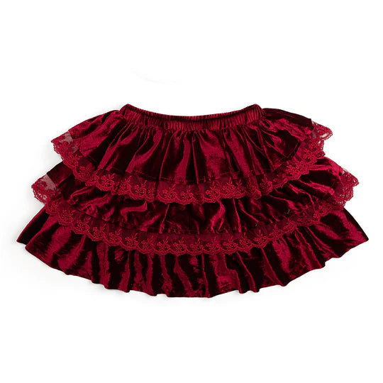 Ruby Red Velvet Tiered Skirt – Little Bird Denver